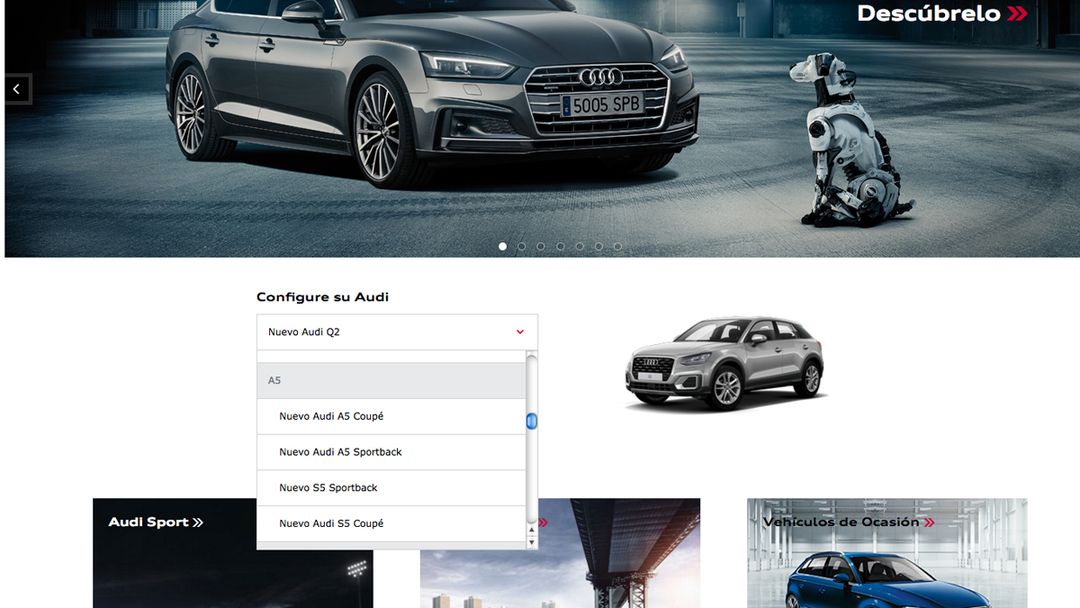 Configurador de Audi: así funciona
