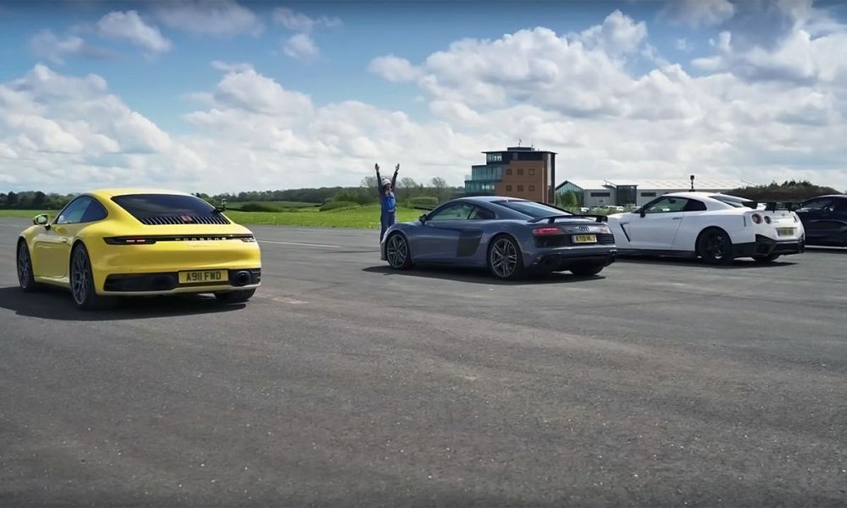El nuevo Porsche 911 se enfrenta a sus rivales en una Drag Race