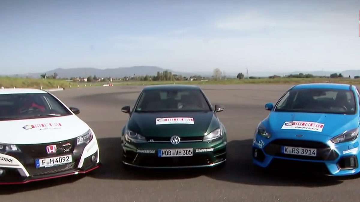 Comparativa: Ford Focus RS / Honda Civic Type R / VW Golf R