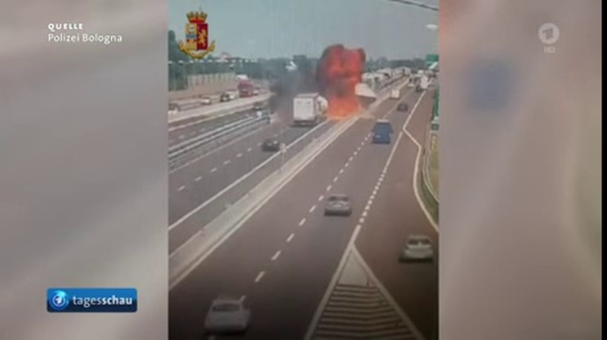 VÍDEO: Espeluznante explosión de un camión en Italia | Auto Bild España