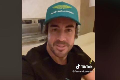 Fernando Alonso también cae en las redes de TikTokFernando Alonso, piloto de Aston Martin F1 ...