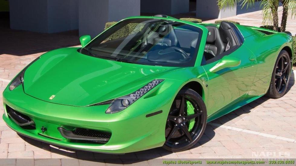 A la venta este Ferrari 458 Spider de color verde -- Autobild.es